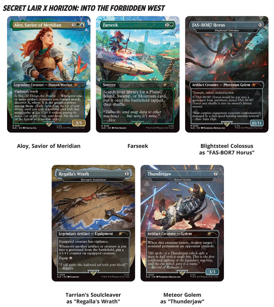 MTG SECRET LAIR PLAYSTATION SUPER DROP HORIZON ZERO DAWN: HUNTRESS AND